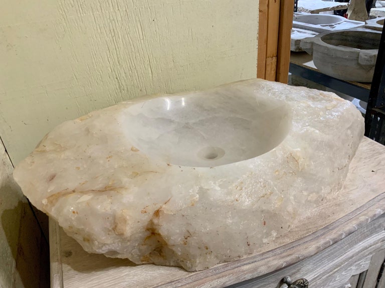 Contemporary Rock Crystal Sink from Brazil For Sale at 1stDibs