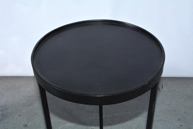 Contemporary Round Metal Side Table at 1stDibs