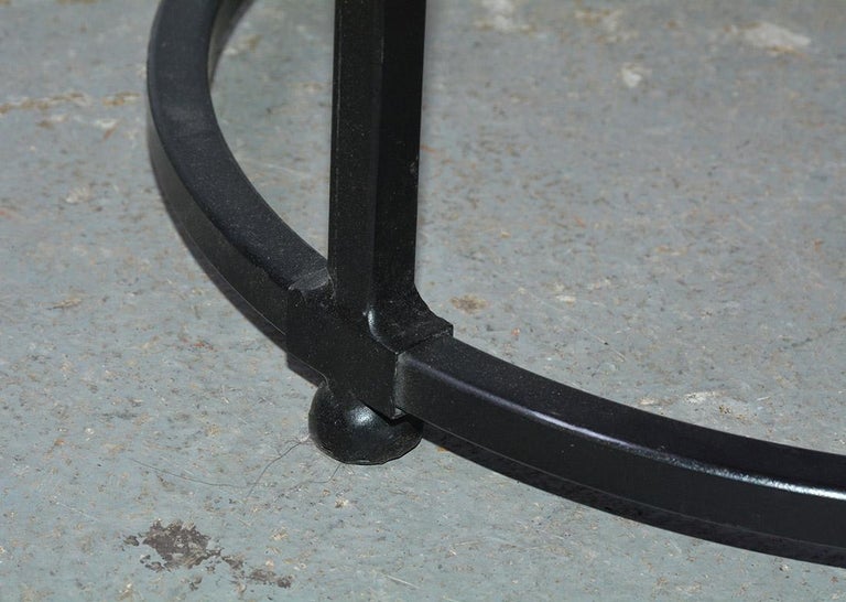 Contemporary Round Metal Side Table at 1stDibs