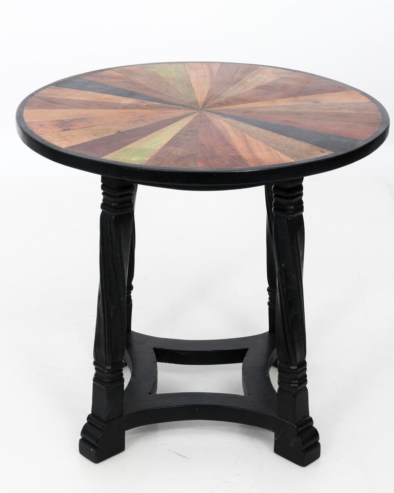 Contemporary Round Pinwheel End Tables at 1stDibs