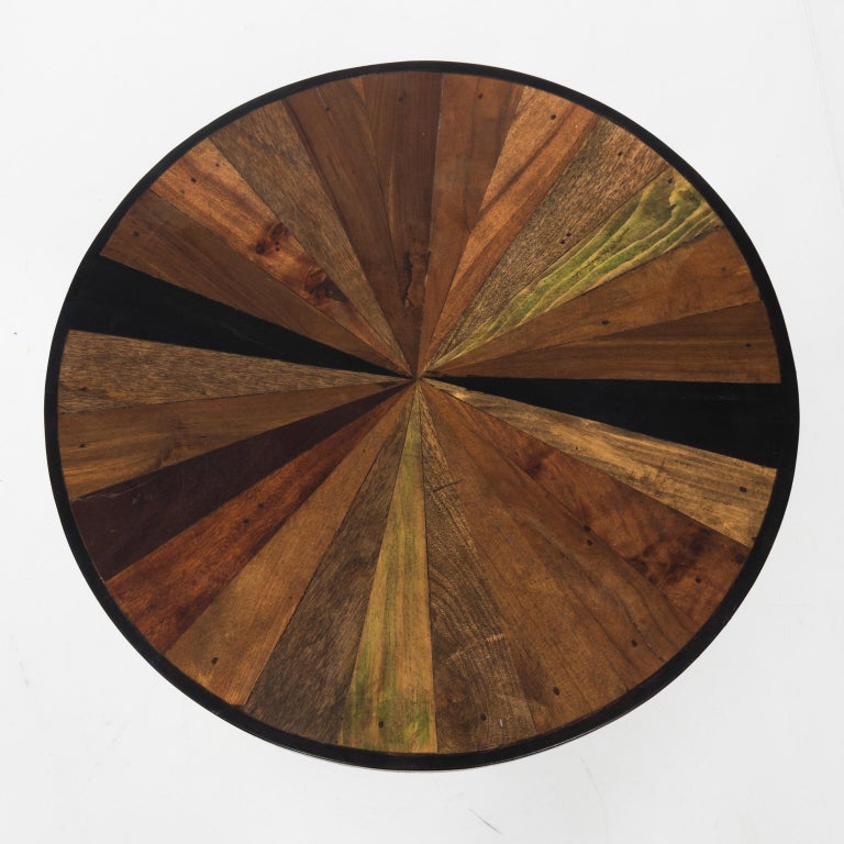 Contemporary Round Pinwheel End Tables at 1stDibs