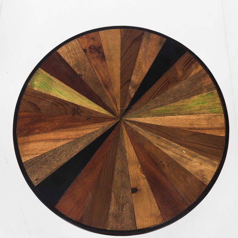 Contemporary Round Pinwheel End Tables at 1stDibs