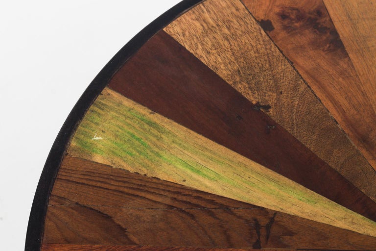 Contemporary Round Pinwheel End Tables at 1stDibs