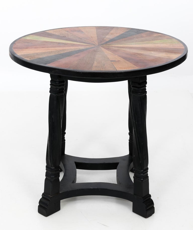 Contemporary Round Pinwheel End Tables at 1stDibs