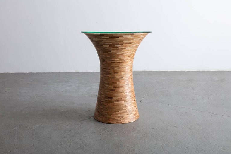Customizable STACKED Round Side Table, shown in Oak, by Richard Haining ...