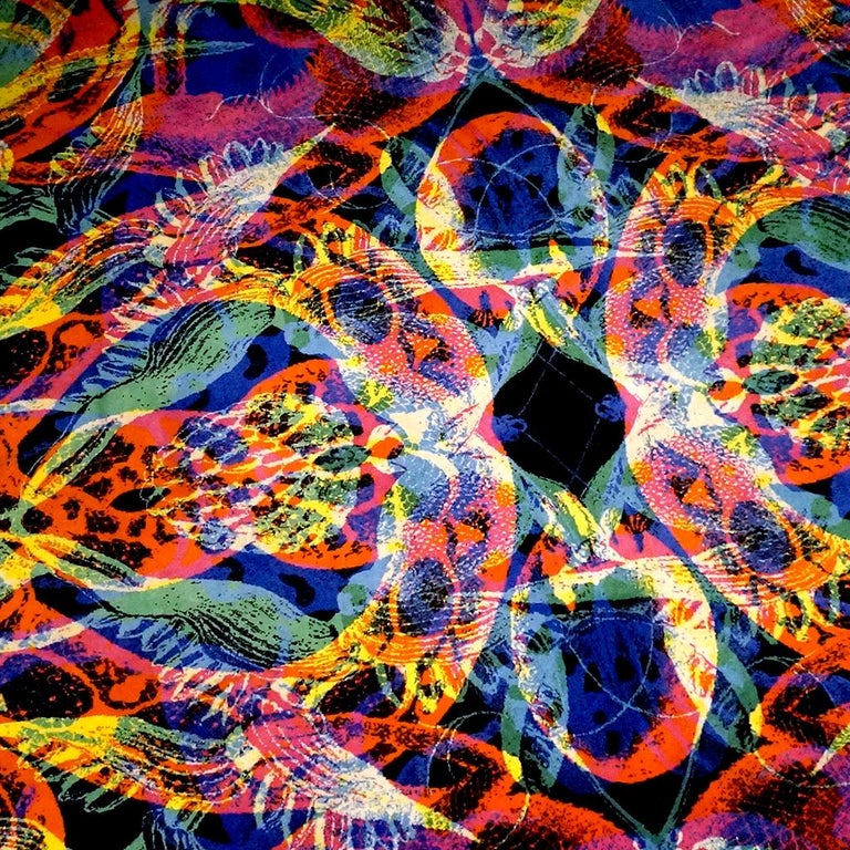 Contemporary Rug, "Ananasso" RGB Lights Interactive, Designed by ...