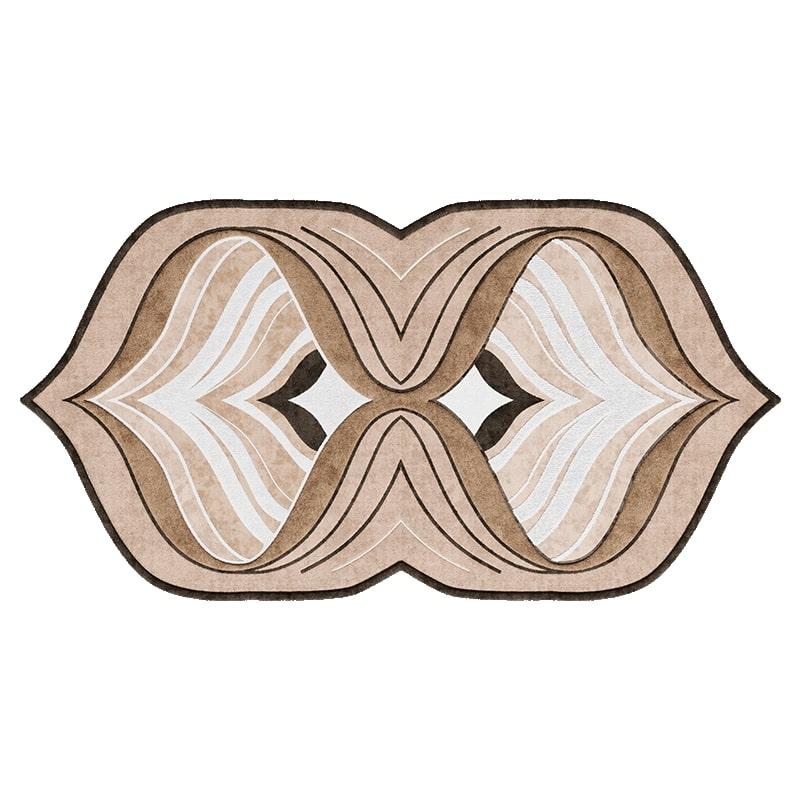 21st Cent Resistant Round Warm Red Sunset Hues Rug by Deanna Comellini ...