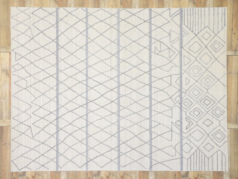 New Contemporary Rug with Modern Moroccan Style, Texture Area Rug For ...