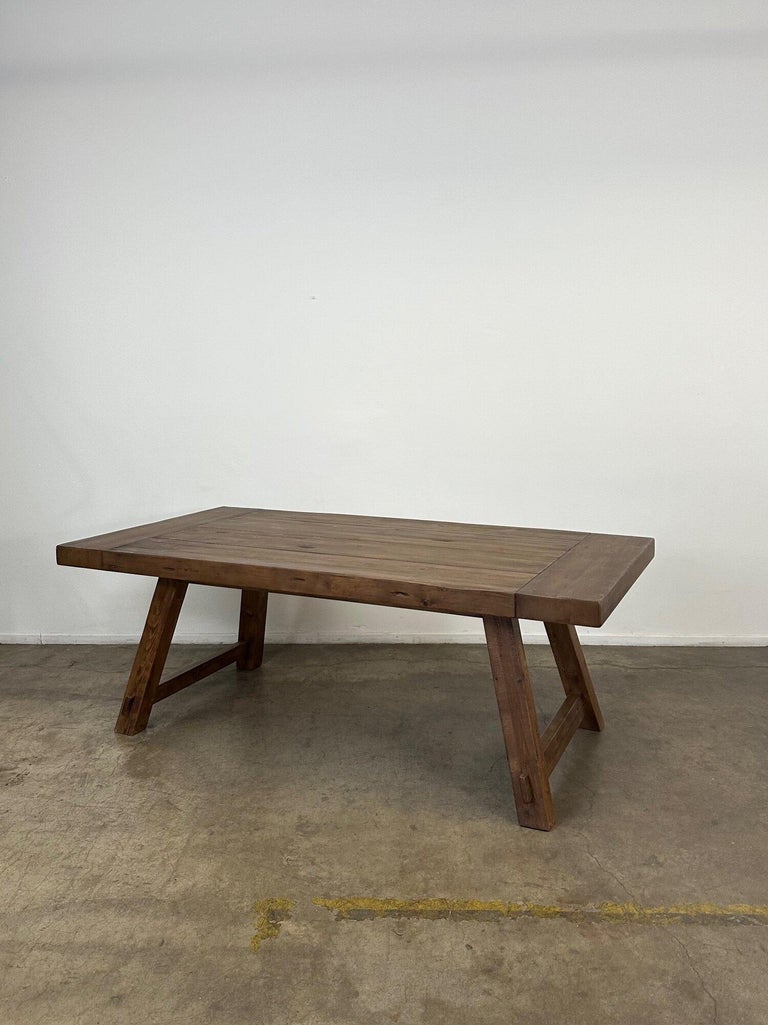 Contemporary Rustic Dining Table For Sale at 1stDibs