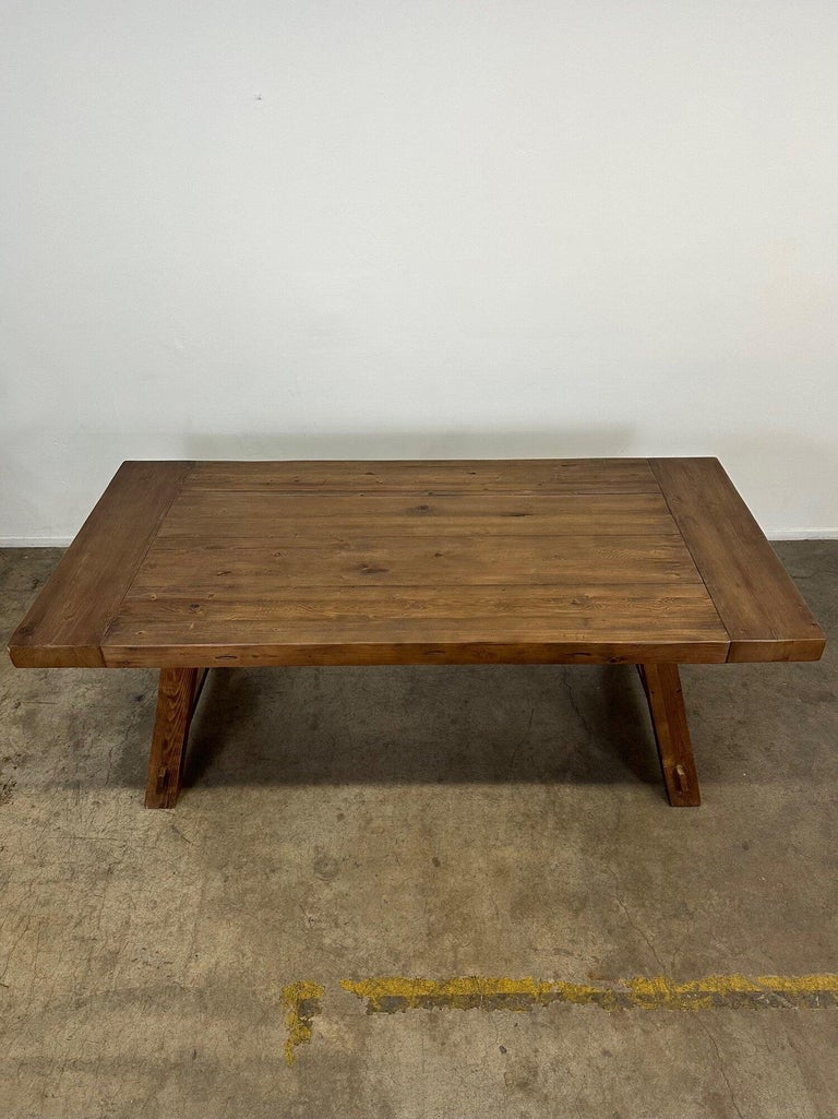 Contemporary Rustic Dining Table For Sale at 1stDibs