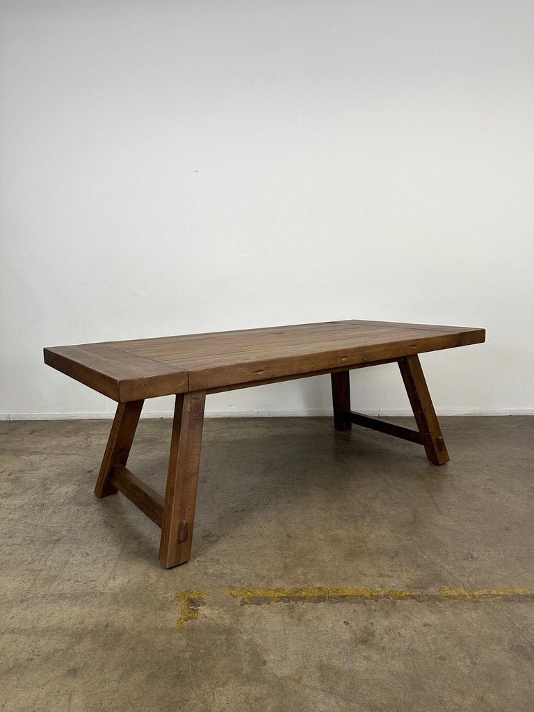 Contemporary Rustic Dining Table For Sale at 1stDibs