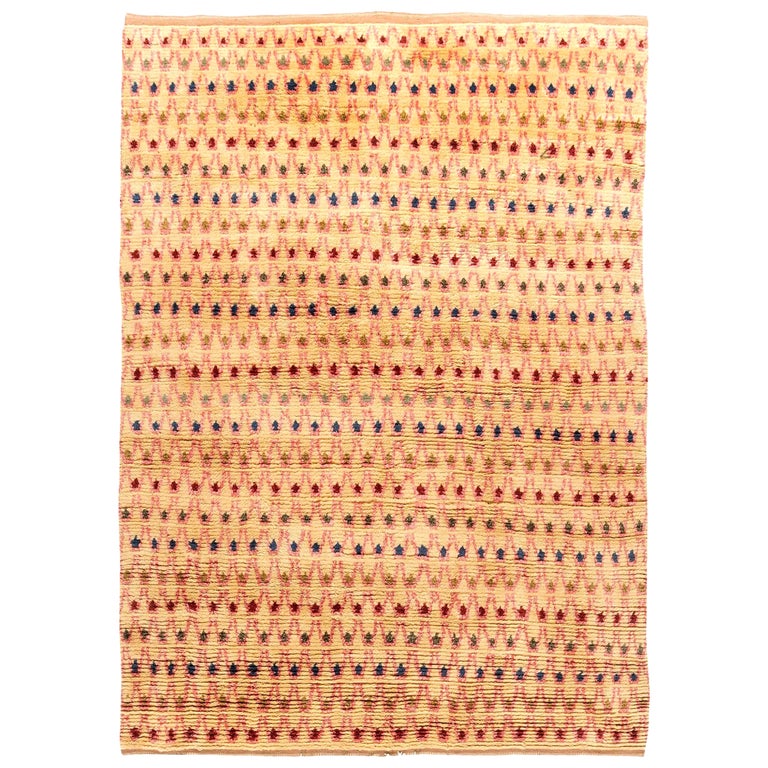 Contemporary Rya Rainbow Handmade Wool Rug by Doris Leslie Blau For ...
