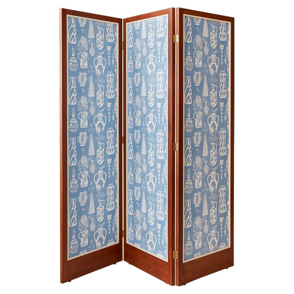 Louvered Pine Paravent For Sale at 1stDibs