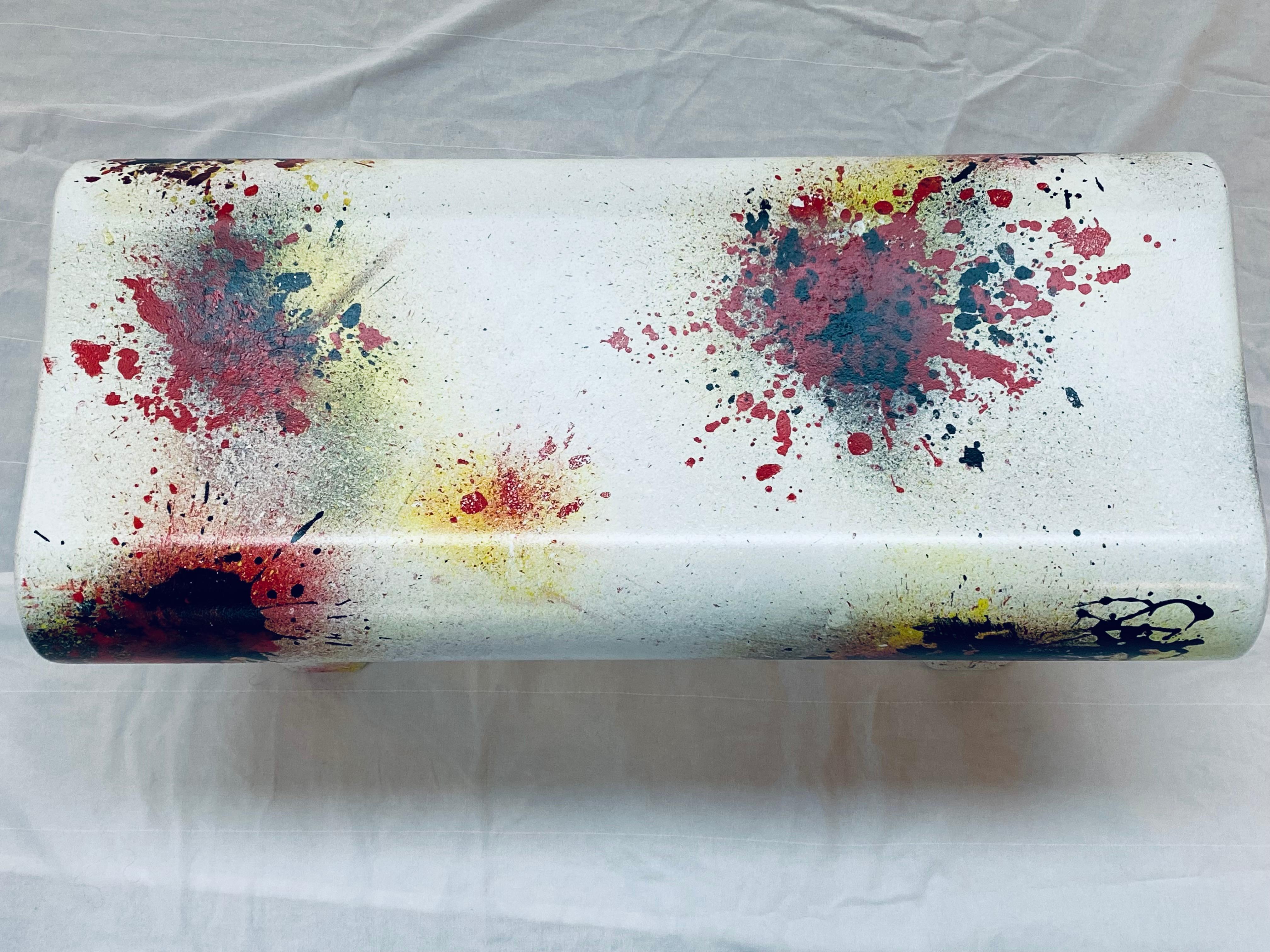 Contemporary Sculpted Fine Art Wooden Bench with Acrylic Finish For ...