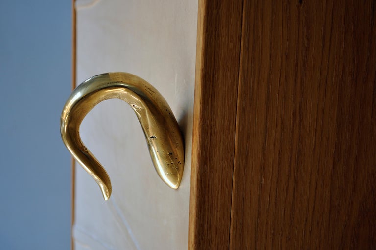 Contemporary Sculptural Bronze Handle ‘Kiku‘ Cast in French Sand Molds ...