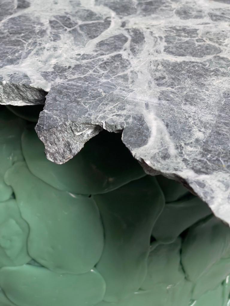 Sculptural Coffee Table Made from Recycled Plastic and Marble ...