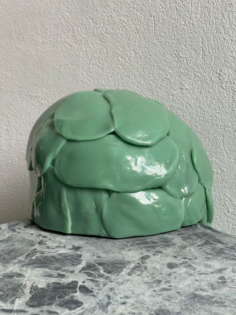 Sculptural Coffee Table Made from Recycled Plastic and Marble ...