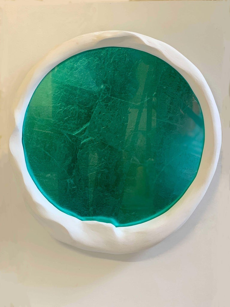 Contemporary Sculptural Mirror with Verre Eglomise Gilded Glass For ...