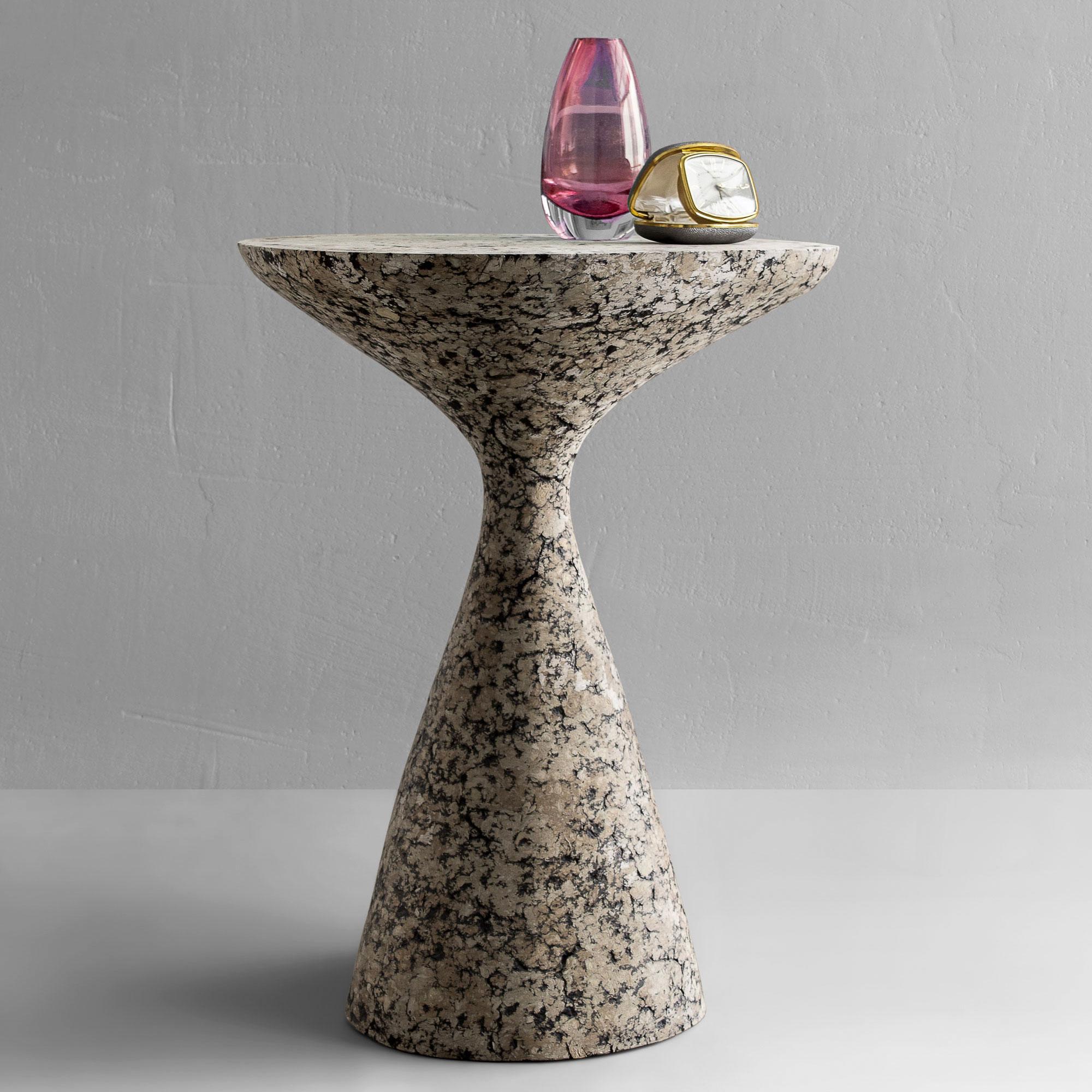 Contemporary Sculptural Mottled Side Table, Interior Accent by Donatas ...