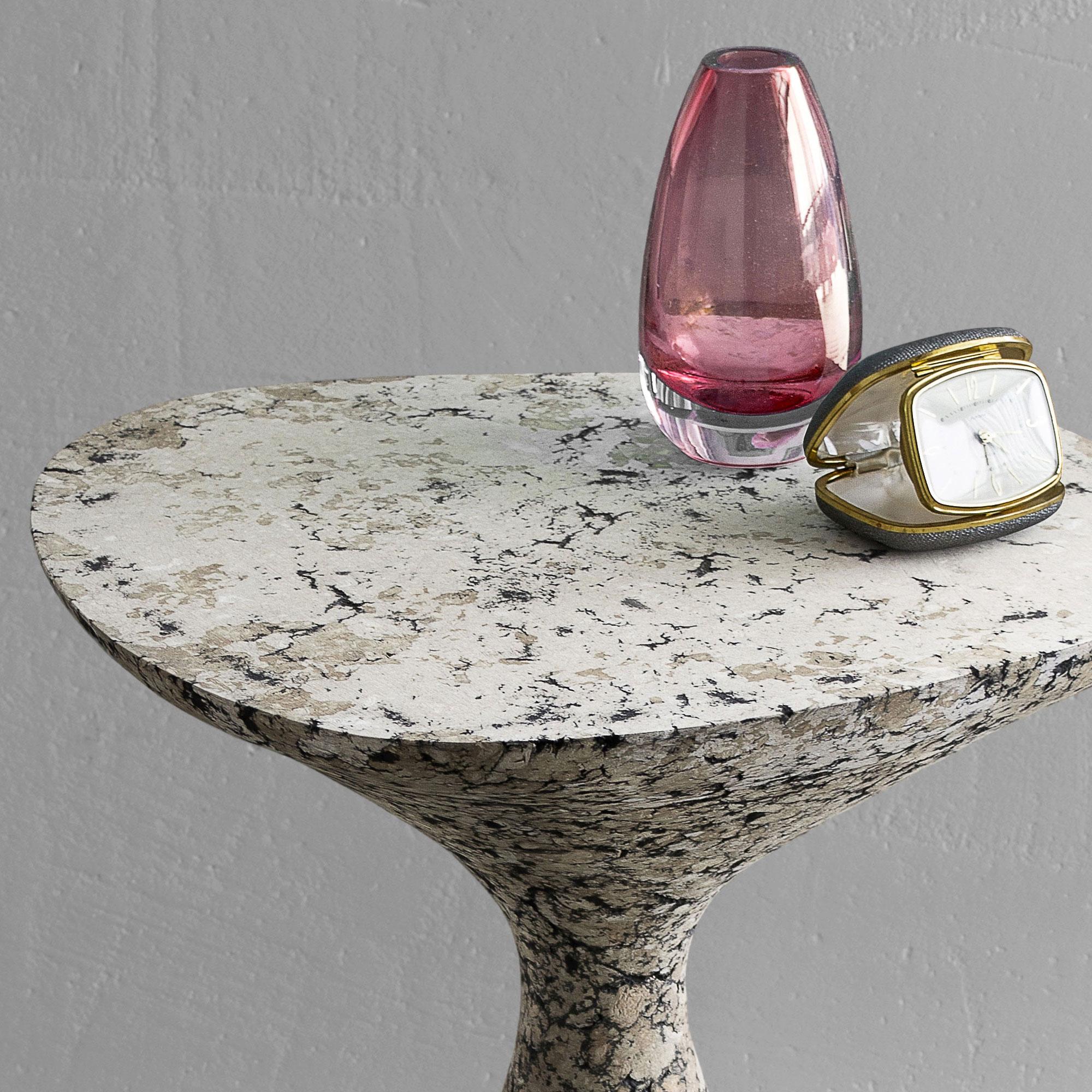 Contemporary Sculptural Mottled Side Table, Interior Accent by Donatas ...