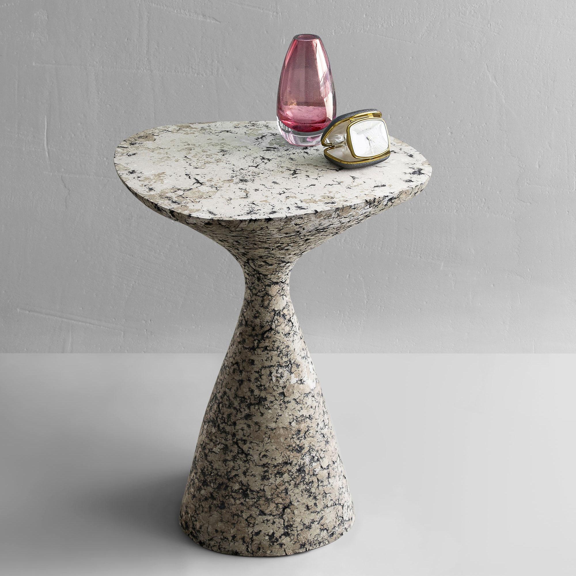 Contemporary Sculptural Mottled Side Table, Interior Accent by Donatas ...