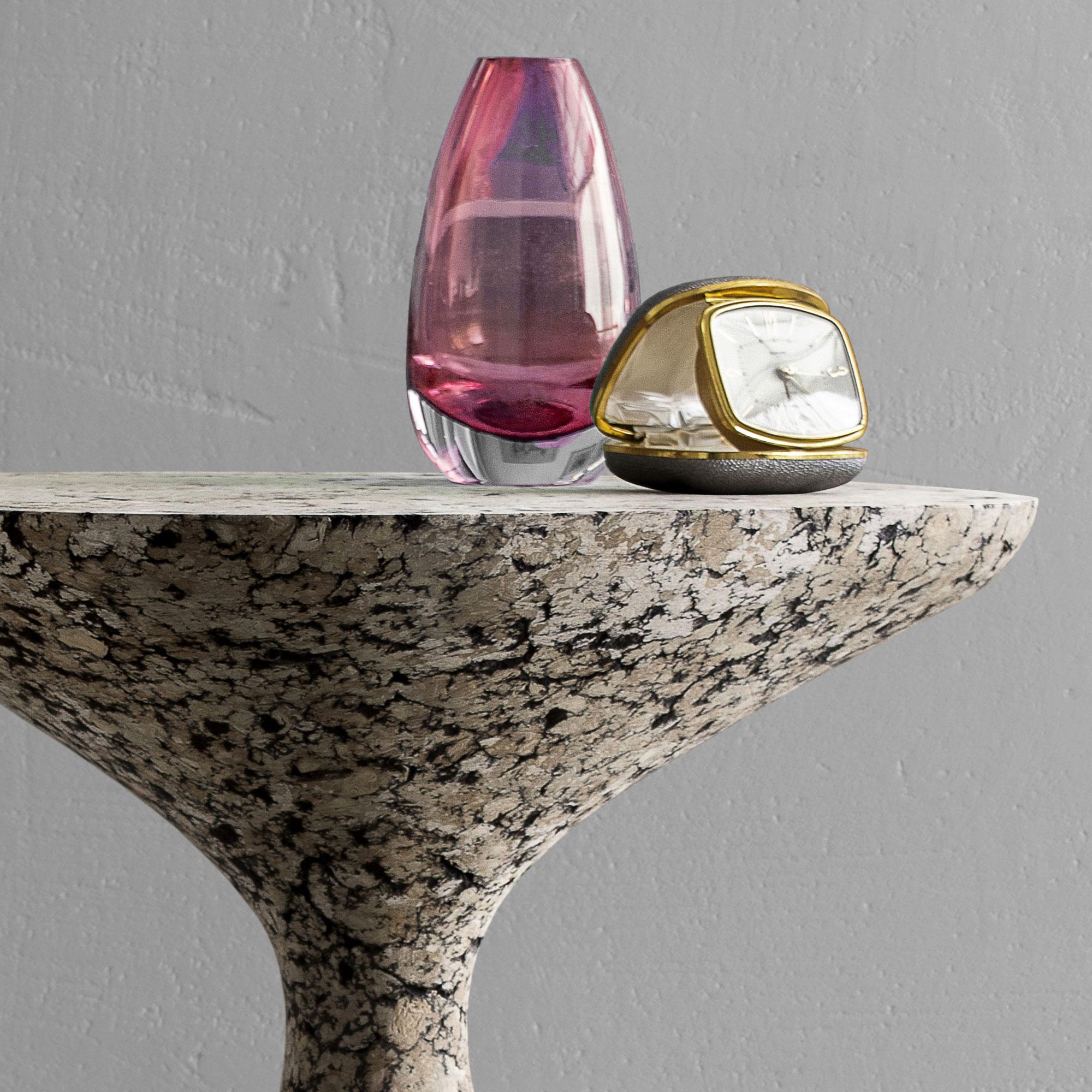 Contemporary Sculptural Mottled Side Table, Interior Accent by Donatas ...