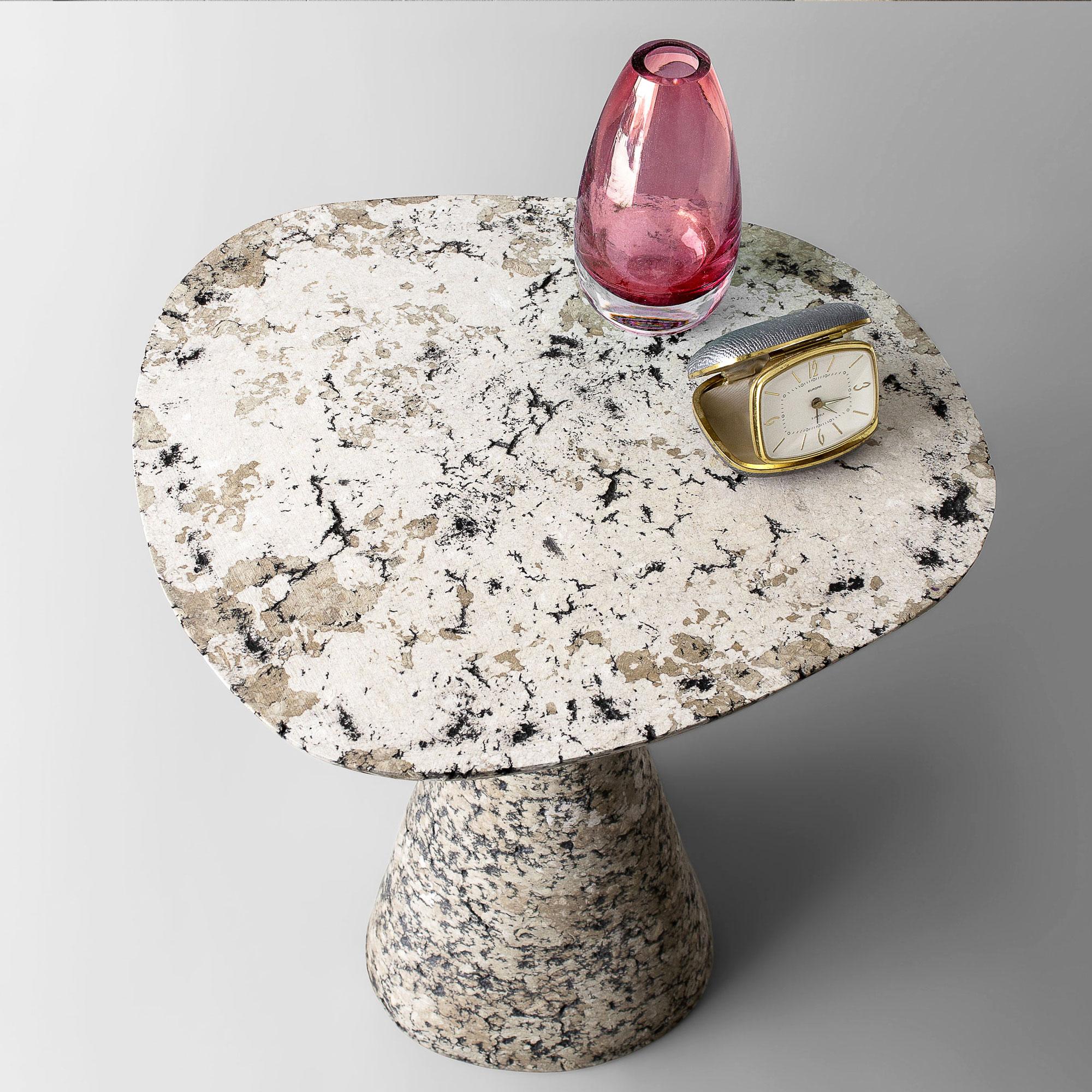 Contemporary Sculptural Mottled Side Table, Interior Accent by Donatas ...