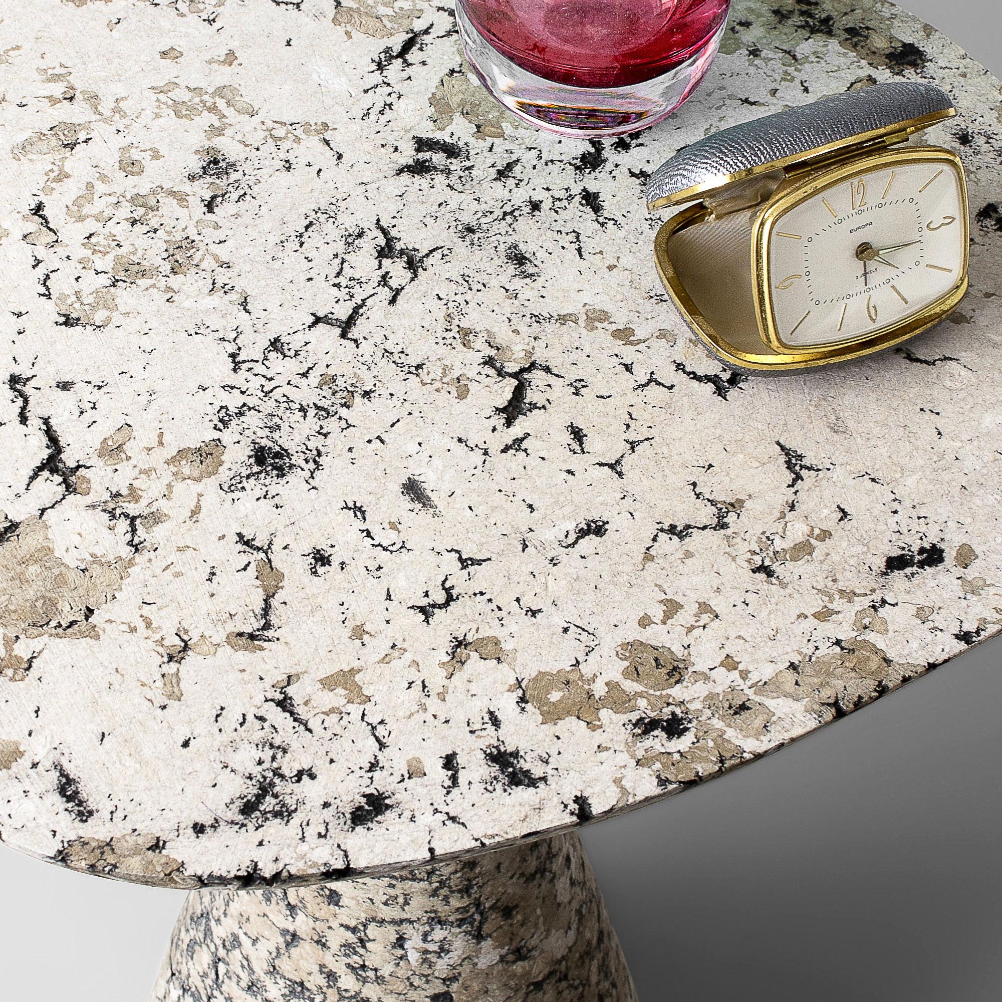 Contemporary Sculptural Mottled Side Table, Interior Accent by Donatas ...