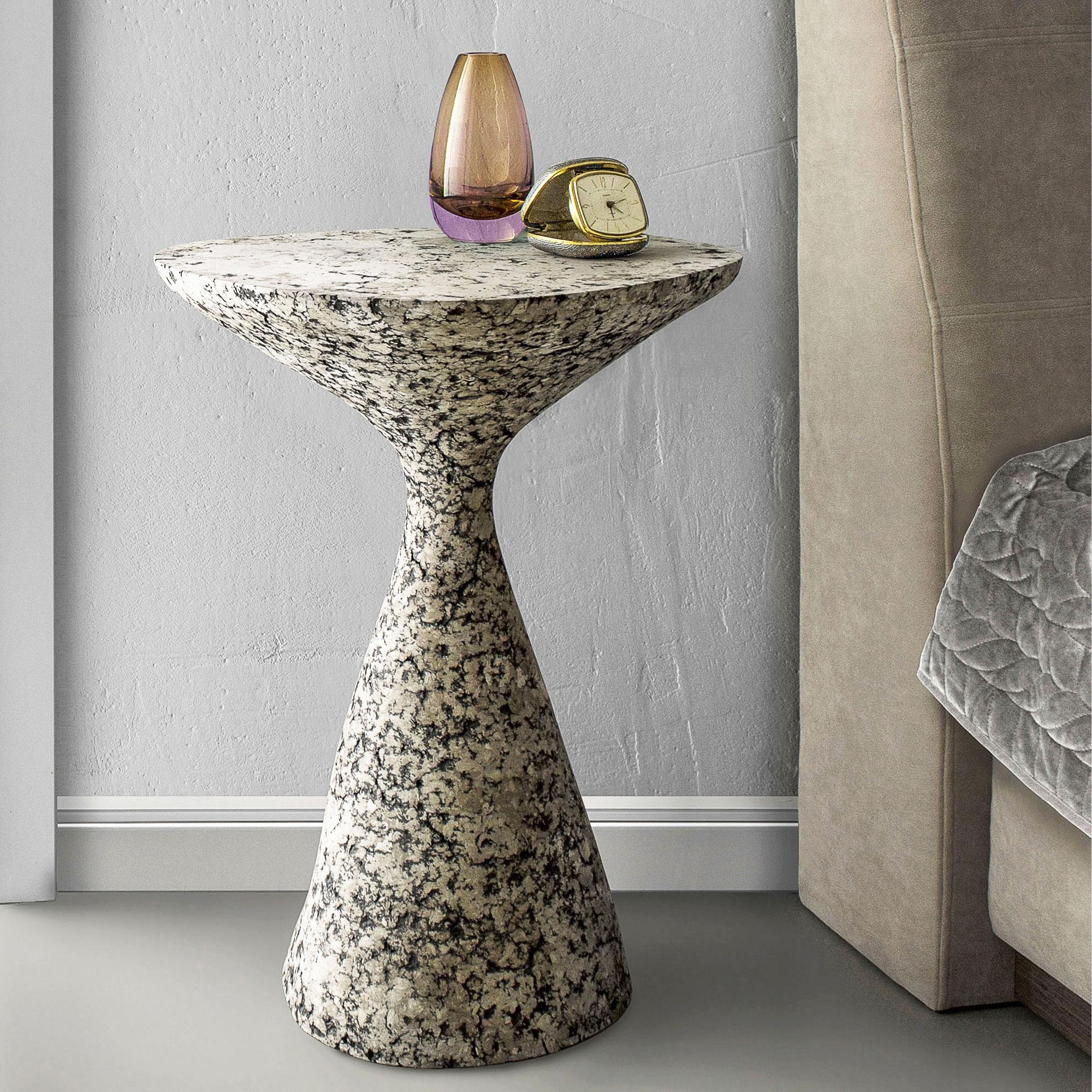 Contemporary Sculptural Mottled Side Table, Interior Accent by Donatas ...