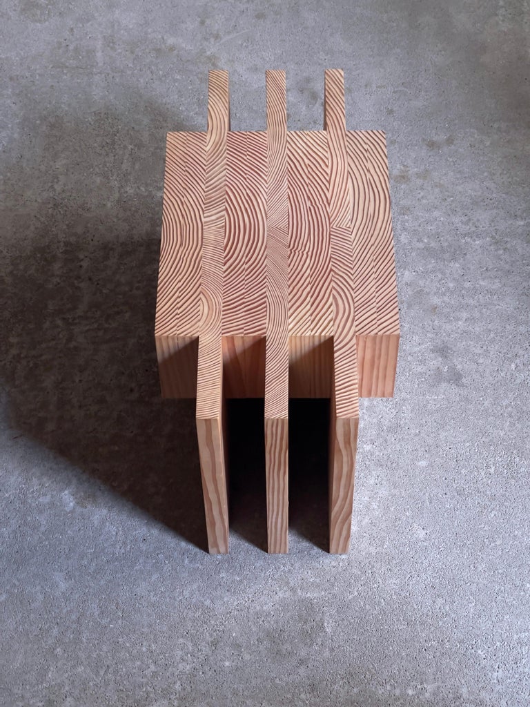 Contemporary object Stool Table Made Entirely from Industrial Pine Wood ...