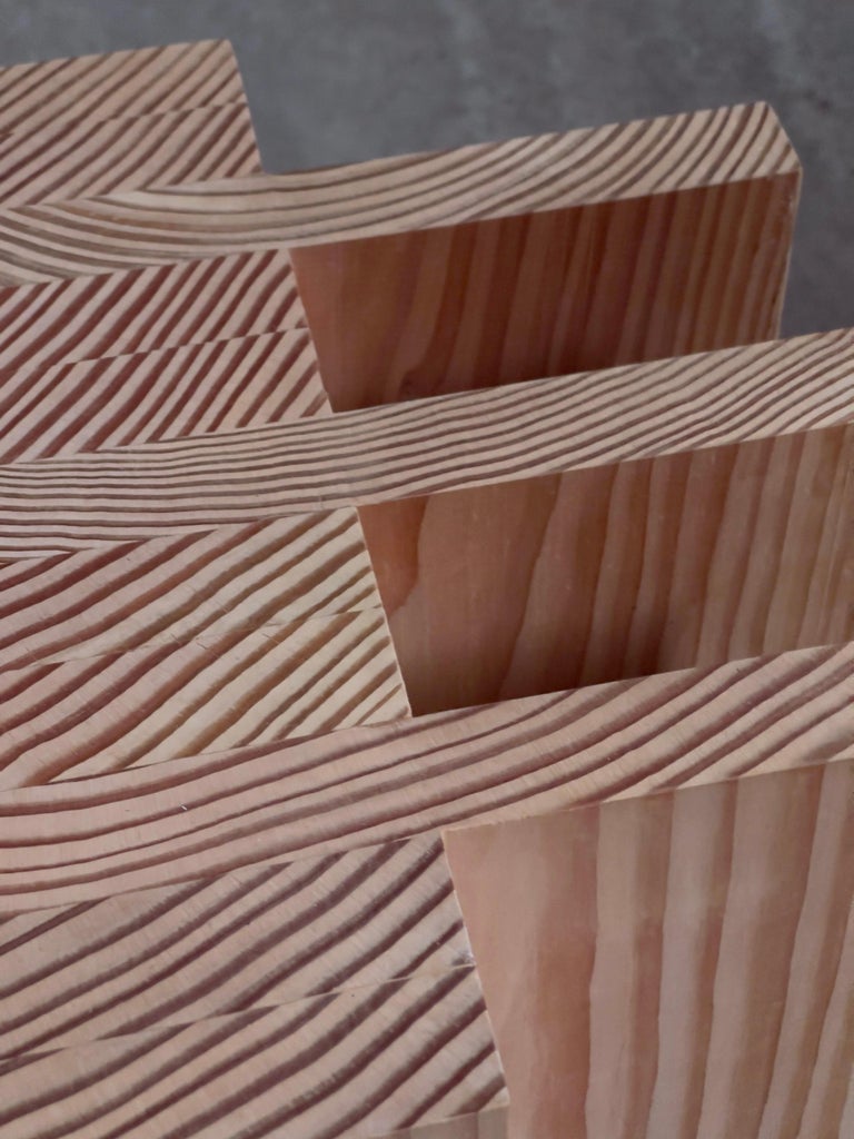 Contemporary object Stool Table Made Entirely from Industrial Pine Wood ...