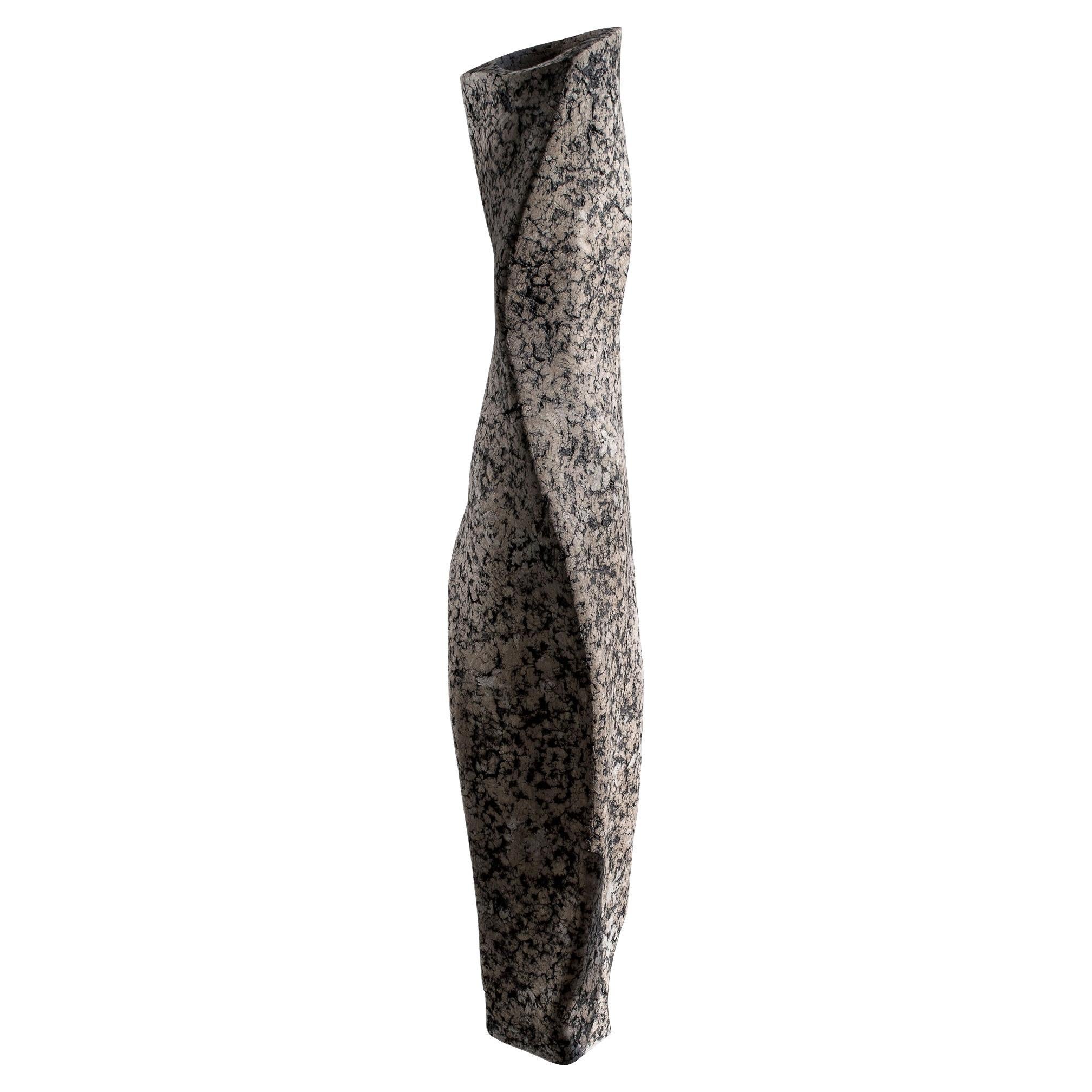 Contemporary Sculptural Tall Vase, Abstract Floor Art, Handmade Rustic ...