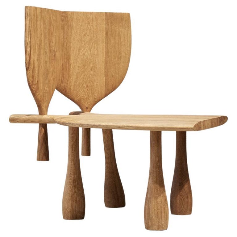 Contemporary Sculptural Wooden Babushka #4 Bench by Olga Engel For Sale ...