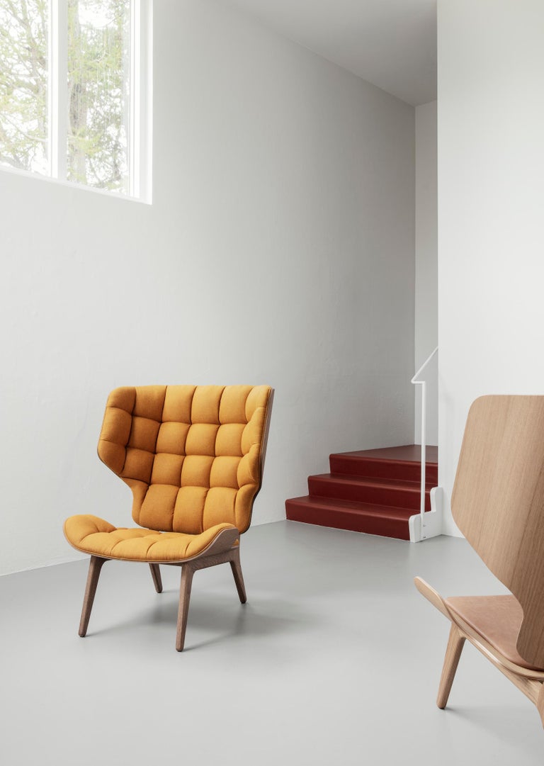 Contemporary Set 'Mammoth', Chair + Ottoman, Light Smoked Oak, Barnum ...