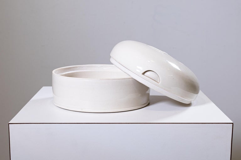 Contemporary Set of 3 Joan Lurie Porcelain Round Lidded Vessels 1987 ...