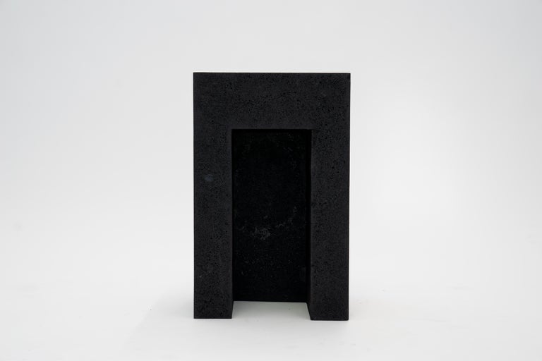 Set of 3 Modern Side Tables Contemporary Handmade, Graphite, Resin ...