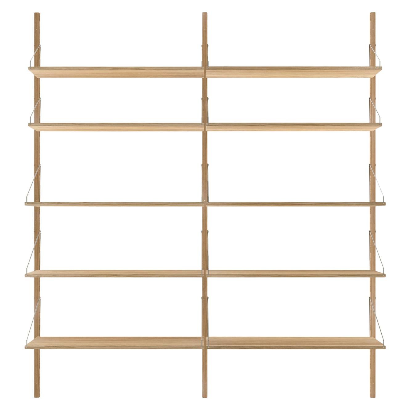 Frama Contemporary Minimal Design Wooden Wall Shelf Library Double ...