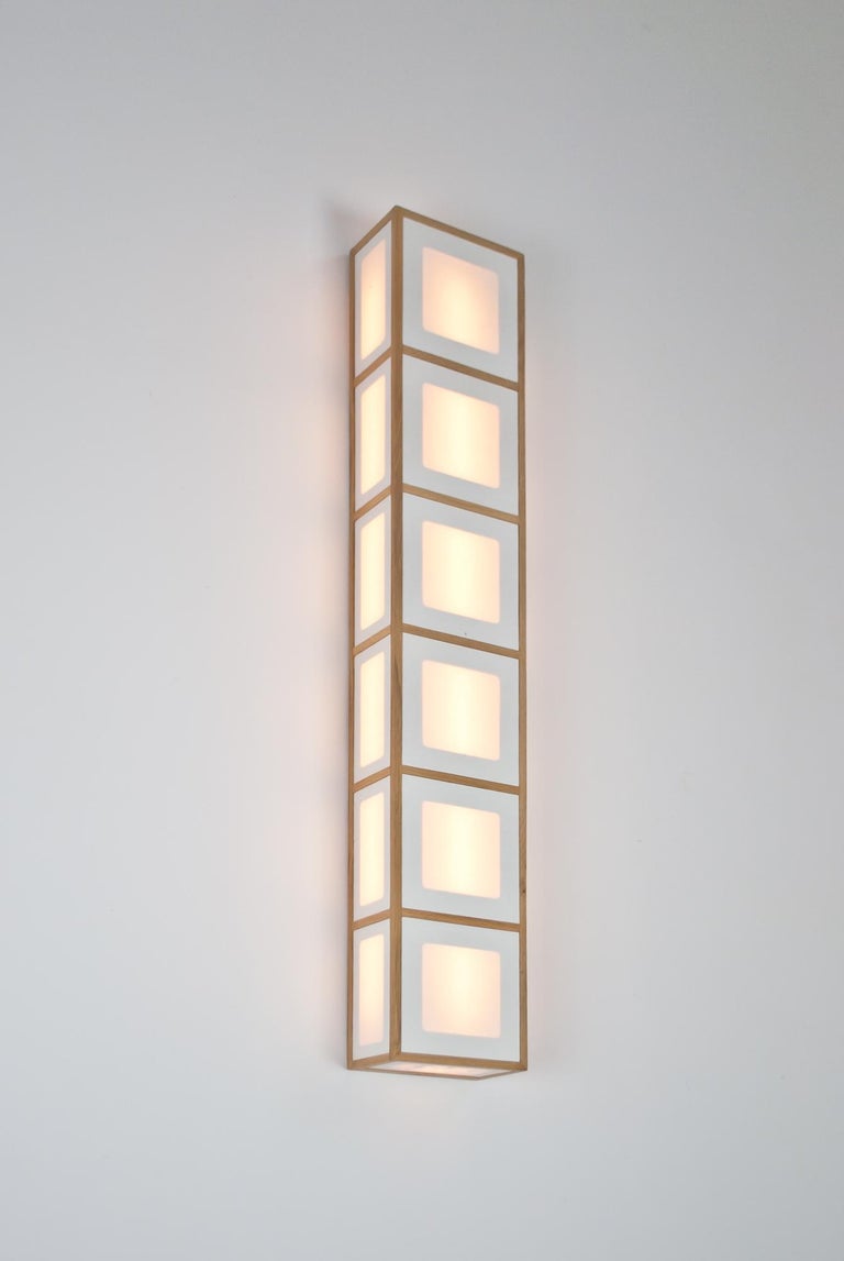 Contemporary Shoji Wall Light with Oak Framing and Japanese Paper ...