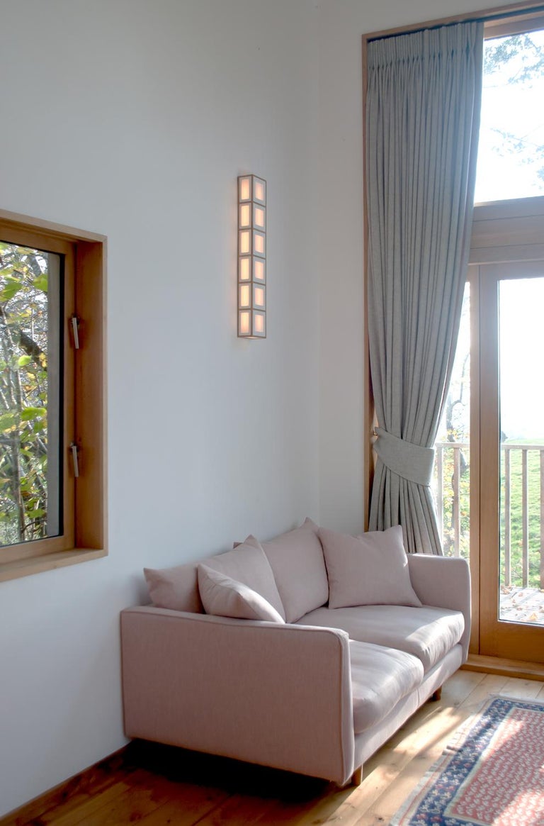 Contemporary Shoji Wall Light with Oak Framing and Japanese Paper ...