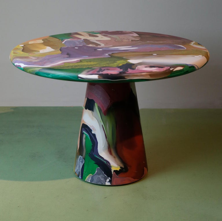 Contemporary Side Table Meltingpot Purple Green, Dirk Vander Kooij at ...