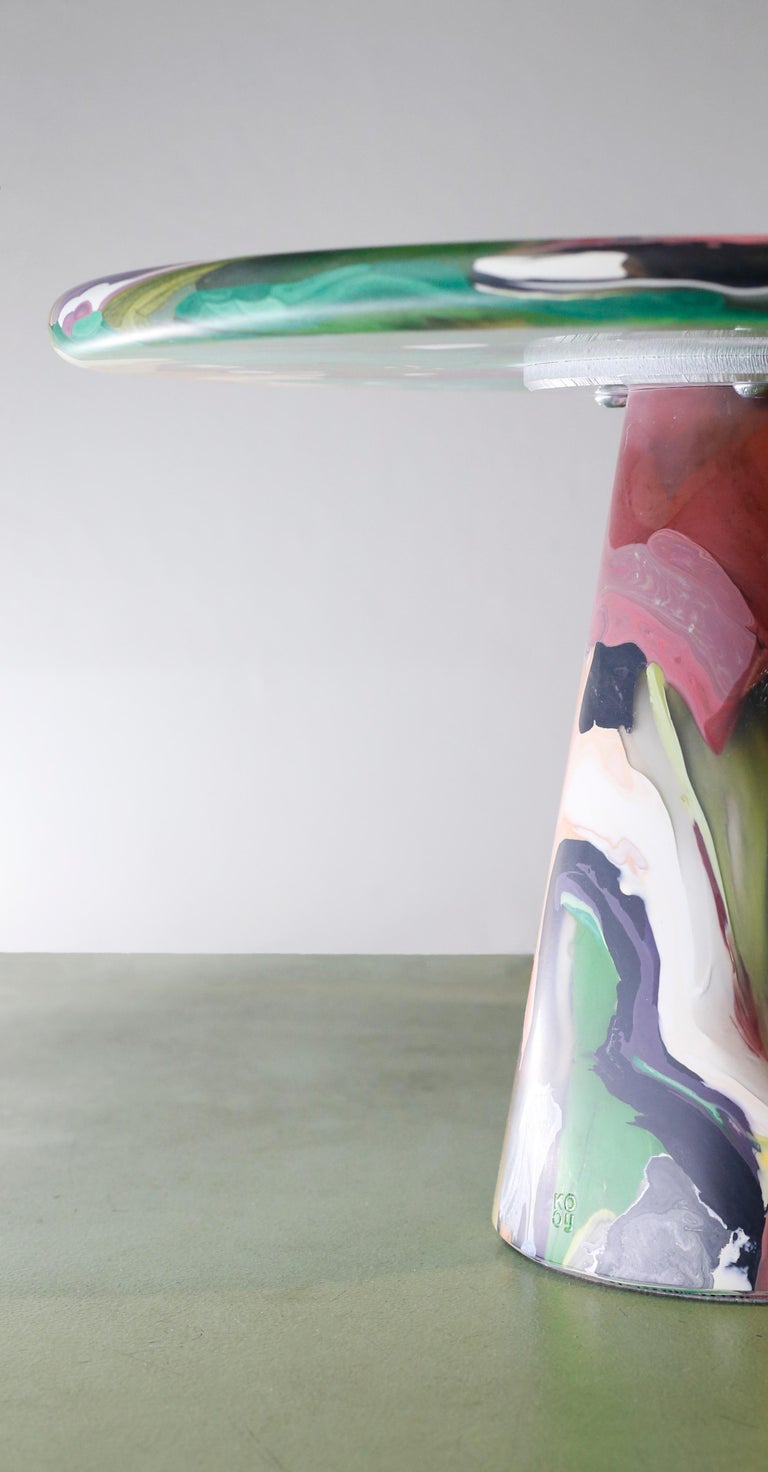 Contemporary Side Table Meltingpot Purple Green, Dirk Vander Kooij at ...