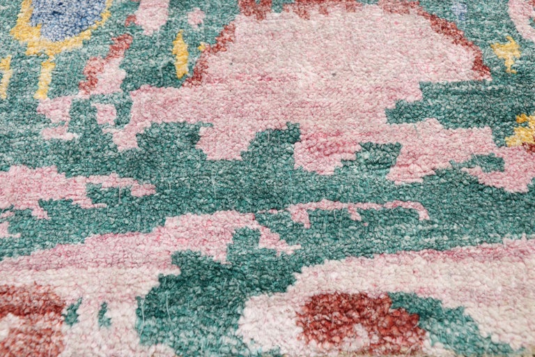 Contemporary Silk Ikat Area Rug with Colorful Abstract Expressionist ...