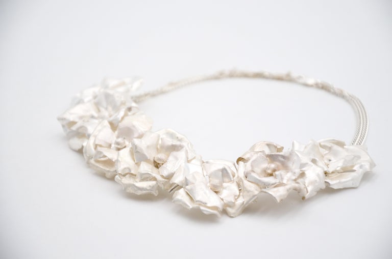 Contemporary Silver Necklace For Sale at 1stDibs