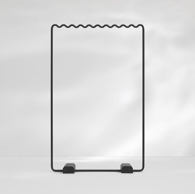 Contemporary Sine Wave Coat Rack Medium in Black by Erik Olovsson For ...