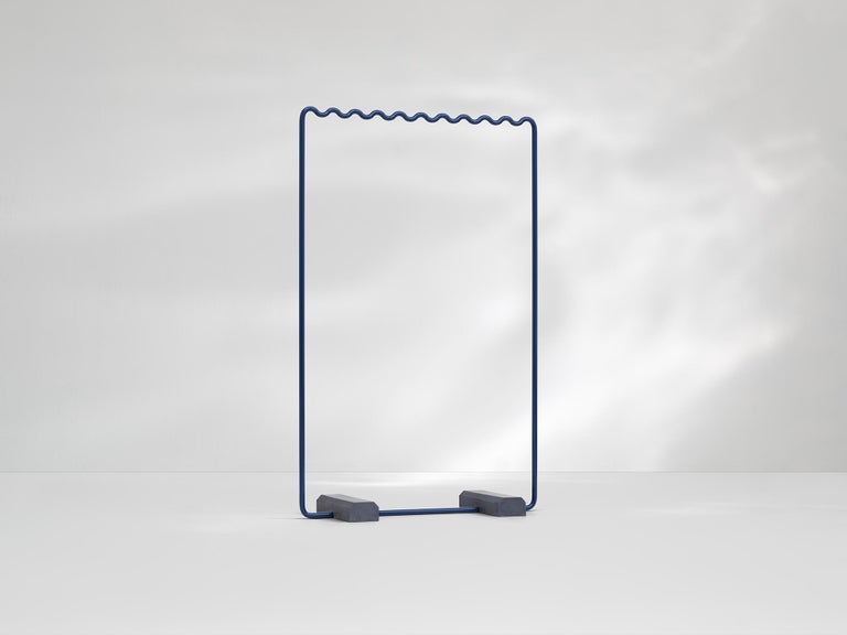 Contemporary Sine Wave Coat Rack Medium in Blue by Erik Olovsson For ...