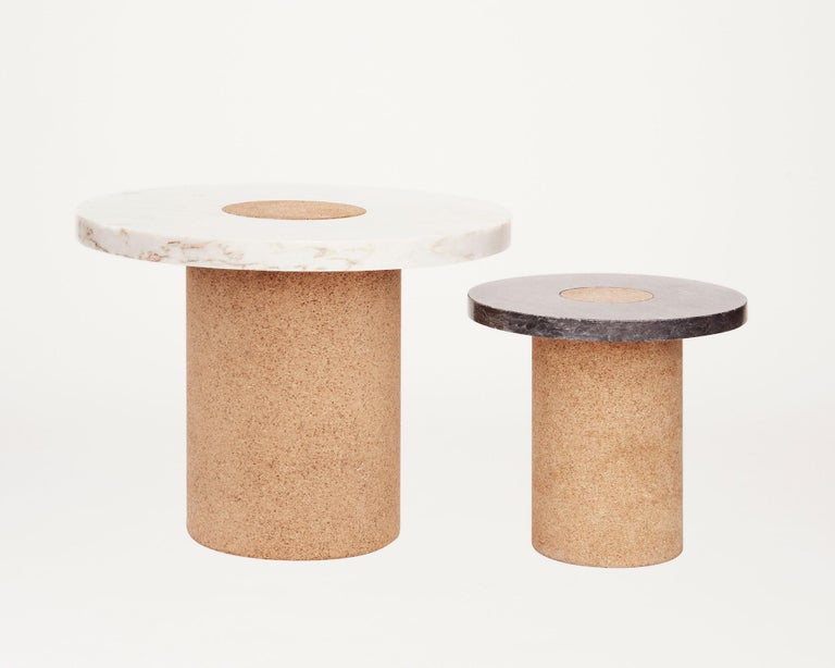 FRAMA Contemporary Sintra Table Large with White Marble and Natural ...