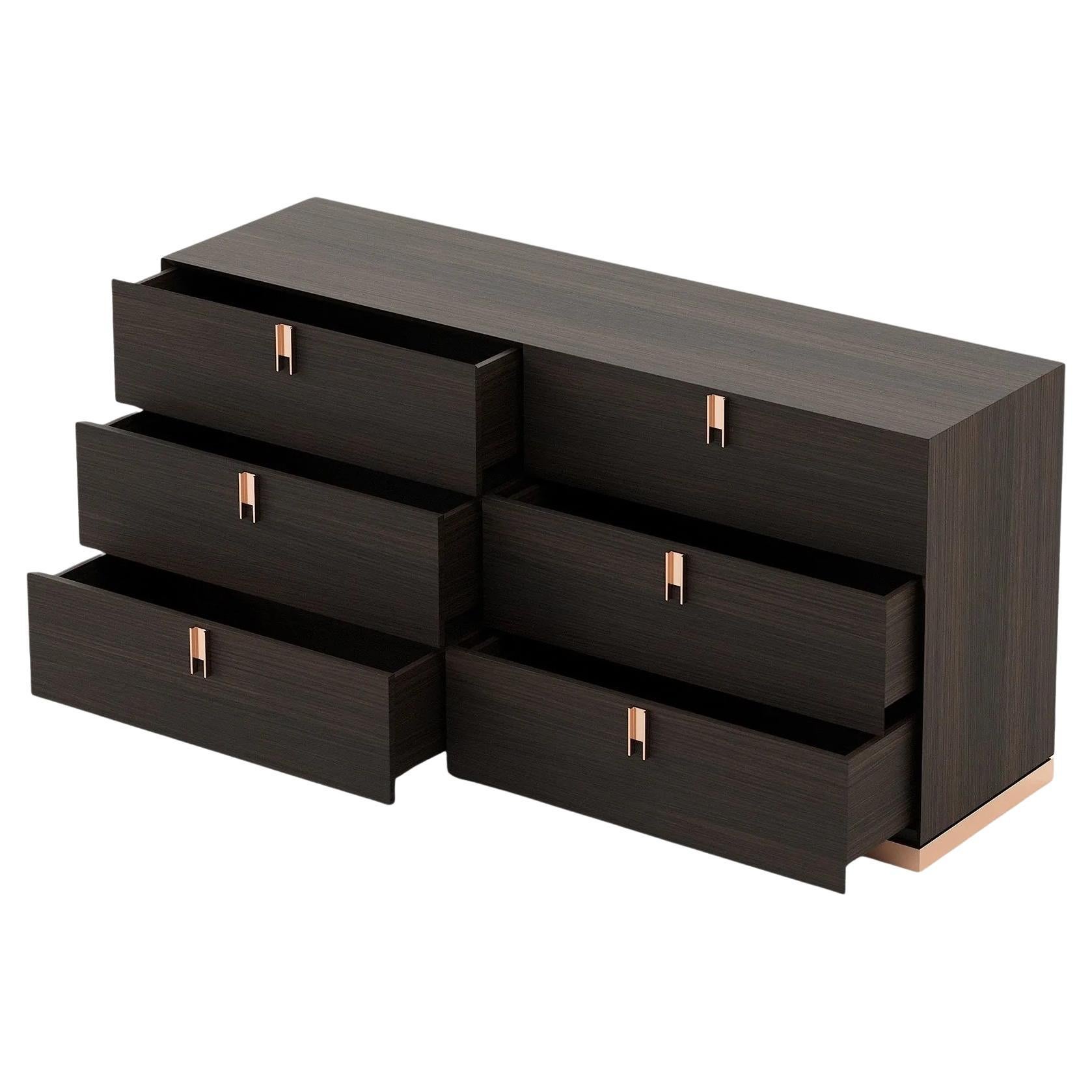 Contemporary Brutalist Style Commode in Solid Oak and Linseed Oil For ...