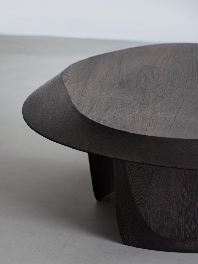 Contemporary Slope Coffee Table in Stained Wenge Wood For Sale at 1stDibs
