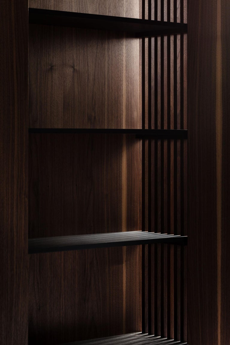 Contemporary, Solid American Walnut Handmade Ante Closet by Tim Vranken ...