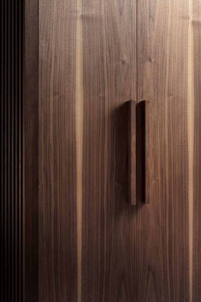 Contemporary, Solid American Walnut Handmade Ante Closet by Tim Vranken ...